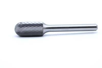 China SC-5ZM Ball Nose Cylinder Shape Tungsten Carbide Burr with 12mm Head Diameter and Single Fine Cut for Smooth Finishing for sale