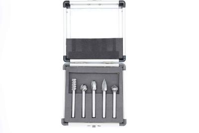 China 5 Piece Burr Tool Set Durable Design With Aluminum Packaging Case for sale
