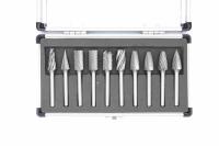 China 10 Piece Carbide Rotary Burr Set Custom Teeth And Shapes For Metalwork for sale