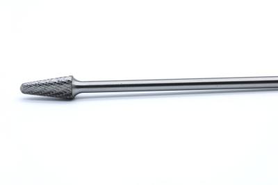 China Long Shank Carbide Burr SL-4ML6 DC Tree Shape Double Cut For Deep Cavity Work for sale