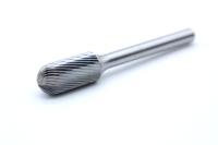 China SC-5ZM Ball Nose Cylinder Shape Tungsten Carbide Burr with 12mm Head Diameter and Single Fine Cut for Smooth Finishing for sale