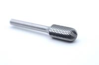 China SC-5ZM Ball Nose Cylinder Shape Tungsten Carbide Burr with 12mm Head Diameter and Single Fine Cut for Smooth Finishing for sale