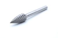 China SG-5ZM Pointed Tree Shape Tungsten Carbide Burr with 12mm Head Diameter and Double Fine Cut for Detailed Finishing for sale