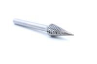 China SM-5ZM Conical Shape Diamond Cut Tungsten Carbide Burr 12mm Head for Hard Material Slope Finishing for sale