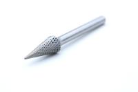 China SM-5ZM Conical Shape Diamond Cut Tungsten Carbide Burr 12mm Head for Hard Material Slope Finishing for sale