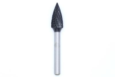 China TiAlN Coated Double Cut Carbide Burr SG-5M Tree Shape For High Strength Metal for sale
