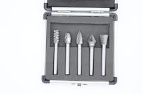 China 5-Piece Tungsten Carbide Rotary Burr Set with Multi-Cut for General Metalwork in Aluminum Case for sale