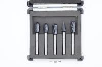China AlTiN-Coated 5-Piece Carbide Burr Set with 6mm Shank for Multi-Material Work in Aluminum Case for sale