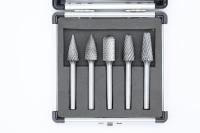 China 5-Piece Tungsten Carbide Rotary Burr Set with 12.7mm Cut Diameter and 6mm Shank for Multi-Material Machining for sale