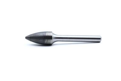 China Pointed Tree Shape Carbide Rotary Burr Blank with 12.7mm Cut Diameter and YG8 Tungsten Carbide for Custom Tooth Grinding for sale