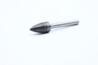 China Pointed Tree Shape Carbide Rotary Burr Blank with 12.7mm Cut Diameter and YG8 Tungsten Carbide for Custom Tooth Grinding for sale