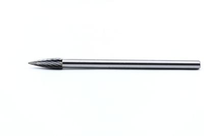 China SG-2ML6 150mm Shank Pointed Tree Single Cut Carbide Burr for Deep Grooves and Sharp Corners for sale