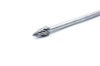 China SF-3ZML6 INOX Stainless Steel Cutting Long Shank Carbide Rotary Burr with Extended Shank for Deep Cavity Work and Single Cut Design for sale