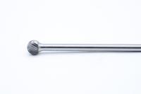 China Long Shank SD-5ML6 Ball Shape Single Cut Rotary Burr with 12.7mm Head Diameter for Internal Radius Finishing for sale