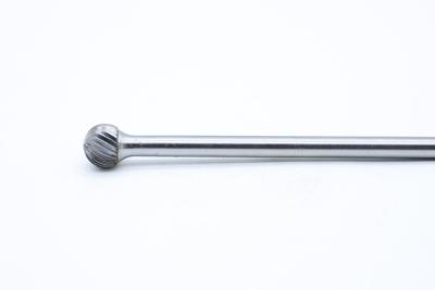 China Long Shank SD-5ML6 Ball Shape Single Cut Rotary Burr with 12.7mm Head Diameter for Internal Radius Finishing for sale