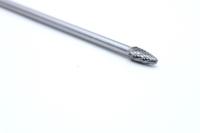 China SF-2ZML6 Long Shank Carbide Burr with 8mm Head Diameter and Double Cut Design for Deep Cavities for sale