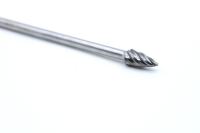 China SF-3ZML6 INOX Stainless Steel Cutting Long Shank Carbide Rotary Burr with Extended Shank for Deep Cavity Work and Single Cut Design for sale