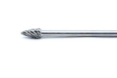 China SG-3ZM Long Shank Carbide Burr with 10mm Head and 150mm Shank for Deep Slots and Corners - Pointed Tree Shape for sale