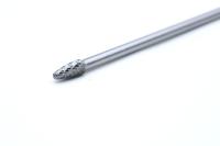 China SF-2ZML6 Long Shank Carbide Burr with 8mm Head Diameter and Double Cut Design for Deep Cavities for sale
