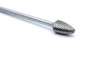 China SF-6ML6 Long Shank Carbide Burr with 16mm Head Diameter and Single Cut Design for Deep Cavity Heavy Stock Removal for sale