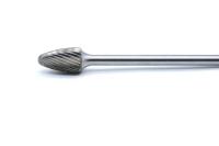 China SF-6ML6 Long Shank Carbide Burr with 16mm Head Diameter and Single Cut Design for Deep Cavity Heavy Stock Removal for sale