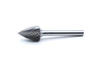 China SG-6M DC Double Cut Pointed Tree Shape Carbide Burr with 16mm Head Diameter for Ferrous Metals for sale