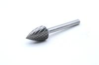China SG-6M DC Double Cut Pointed Tree Shape Carbide Burr with 16mm Head Diameter for Ferrous Metals for sale