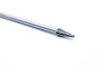 China SL-2ML4 DC Double Cut Carbide Burr with 100mm Shank and Radius Taper for Curved Slopes for sale