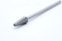 China SL-4ML4 DC Tungsten Carbide Double Cut Rotary Burr with 100mm Shank for Deep Curved Slopes for sale