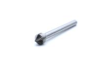 China SK-3ZML2 SC Long Shank Carbide Burr with 90° Countersink 10mm Head and 50mm Shank for Hole Chamfering for sale
