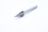 China SM-5ZML2 Extended Shank Conical Single Cut Carbide Burr with 12mm Head and 50mm Shank for Angled Surfaces for sale