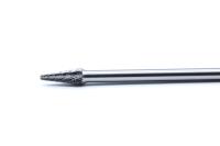 China SL-2ML4 DC Double Cut Carbide Burr with 100mm Shank and Radius Taper for Curved Slopes for sale