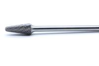 China SL-4ML4 DC Tungsten Carbide Double Cut Rotary Burr with 100mm Shank for Deep Curved Slopes for sale
