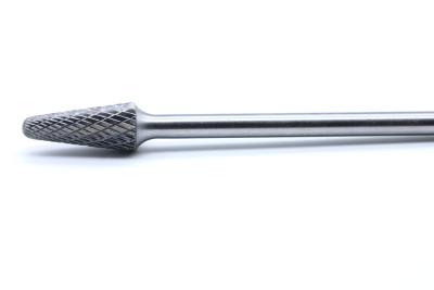 China SL-4ML4 DC Tungsten Carbide Double Cut Rotary Burr with 100mm Shank for Deep Curved Slopes for sale
