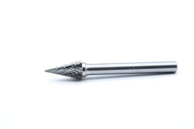 China SM-4ZML2 DC Double Cut Tungsten Carbide Burr with 50mm Shank for Slope and Hole Work for sale