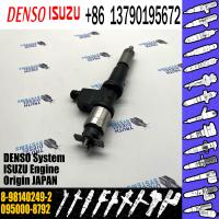 China common rail injector 095000-8792 diesel engine fuel injector 8-98140249-2 automotive parts 8981402492 for sale