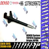 China Hot Sale Diesel Injector 295900-0060 295900-0180 For Toyota Fuel Injector 23670-26070 23670-29115 for sale