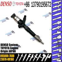China injector nozzle 23670-0R160 095000-7600 injector for Toyota 2AD-FTV Avensis common rail injector for sale