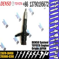 China Inyector Injector 295900-0280 295900-0210 2367030450 23670-30450 for Toyota Hilux 2KD-FTV Euro V for sale