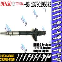 China Inyector Injector 295900-0280 295900-0210 2367030450 23670-30450 for Toyota Hilux 2KD-FTV Euro V for sale