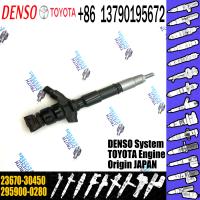 China Inyector Injector 295900-0280 295900-0210 2367030450 23670-30450 for Toyota Hilux 2KD-FTV Euro V for sale