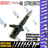 China Inyector Injector 295900-0280 295900-0210 2367030450 23670-30450 for Toyota Hilux 2KD-FTV Euro V for sale