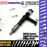 China For KOMATSU SAA6D125E-5 6251-11-3200 6251-11-3201 Common Rail Fuel Injector 095000-6640 for sale