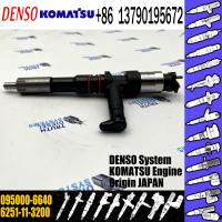 China For KOMATSU SAA6D125E-5 6251-11-3200 6251-11-3201 Common Rail Fuel Injector 095000-6640 for sale