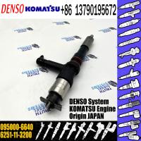 China For KOMATSU SAA6D125E-5 6251-11-3200 6251-11-3201 Common Rail Fuel Injector 095000-6640 for sale