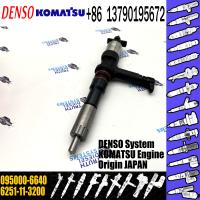 China For KOMATSU SAA6D125E-5 6251-11-3200 6251-11-3201 Common Rail Fuel Injector 095000-6640 for sale