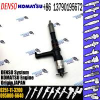 China Denso fuel injector 095000-6640 6251-11-3200 with stock available and fast delivery for KOMATSU for sale