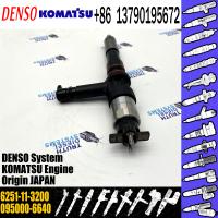 China Denso fuel injector 095000-6640 6251-11-3200 with stock available and fast delivery for KOMATSU for sale