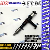 China Denso fuel injector 095000-6640 6251-11-3200 with stock available and fast delivery for KOMATSU for sale