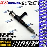 China Denso fuel injector 095000-6640 6251-11-3200 with stock available and fast delivery for KOMATSU for sale